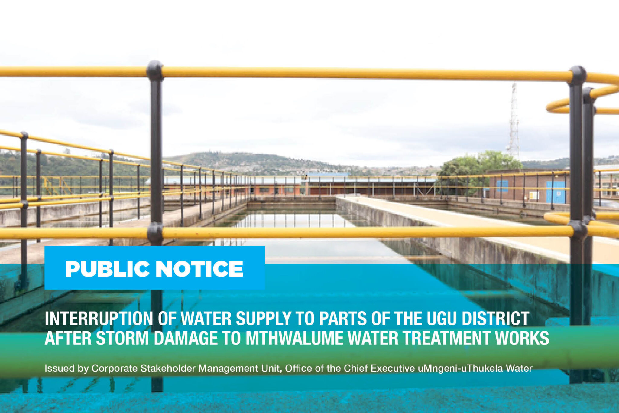 MEDIA AND PUBLIC NOTICE: Interruption of Water Supply to Parts of the ...